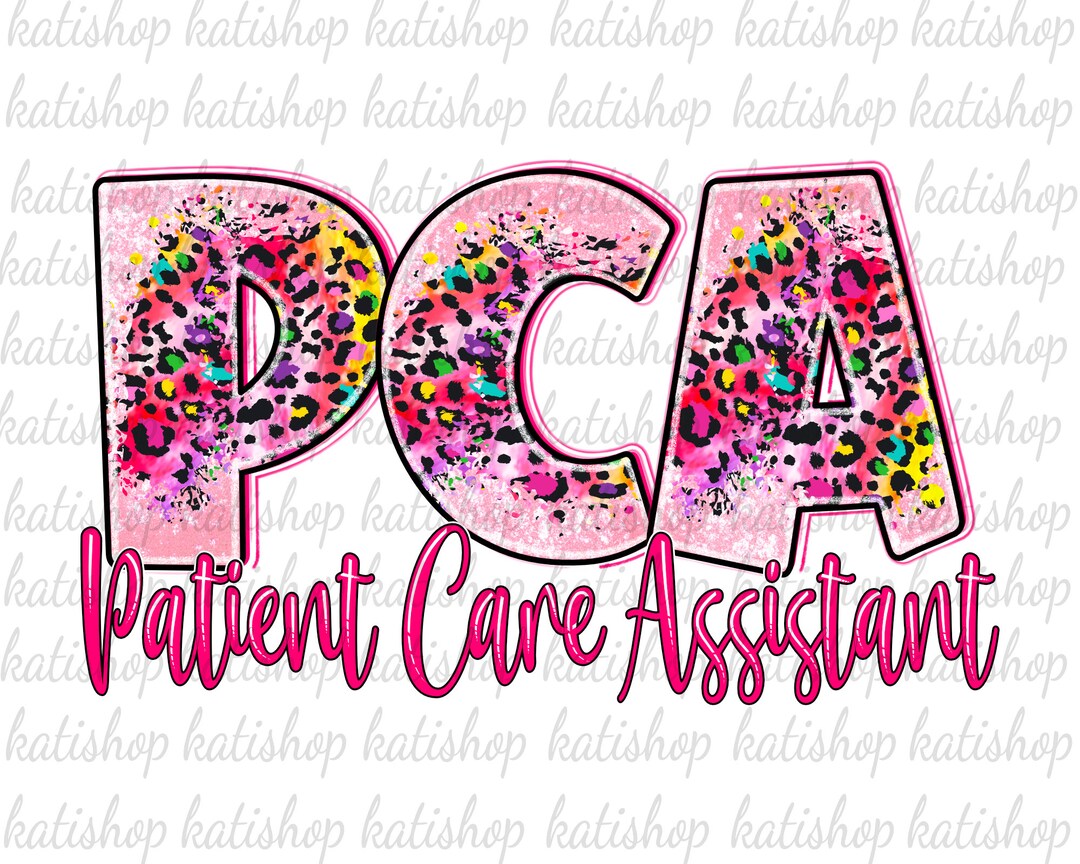 PCA Patient Care Assistant Sublimation PCA Leopard Png PCA Life Designs ...