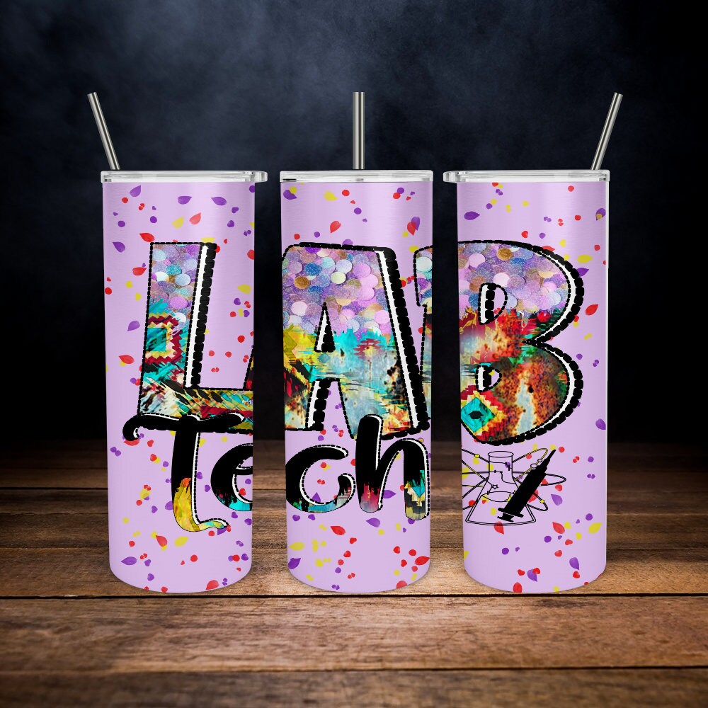 Lab Tech Skinny Tumbler Sublimation, Laboratory Technician Tumbler Png ...