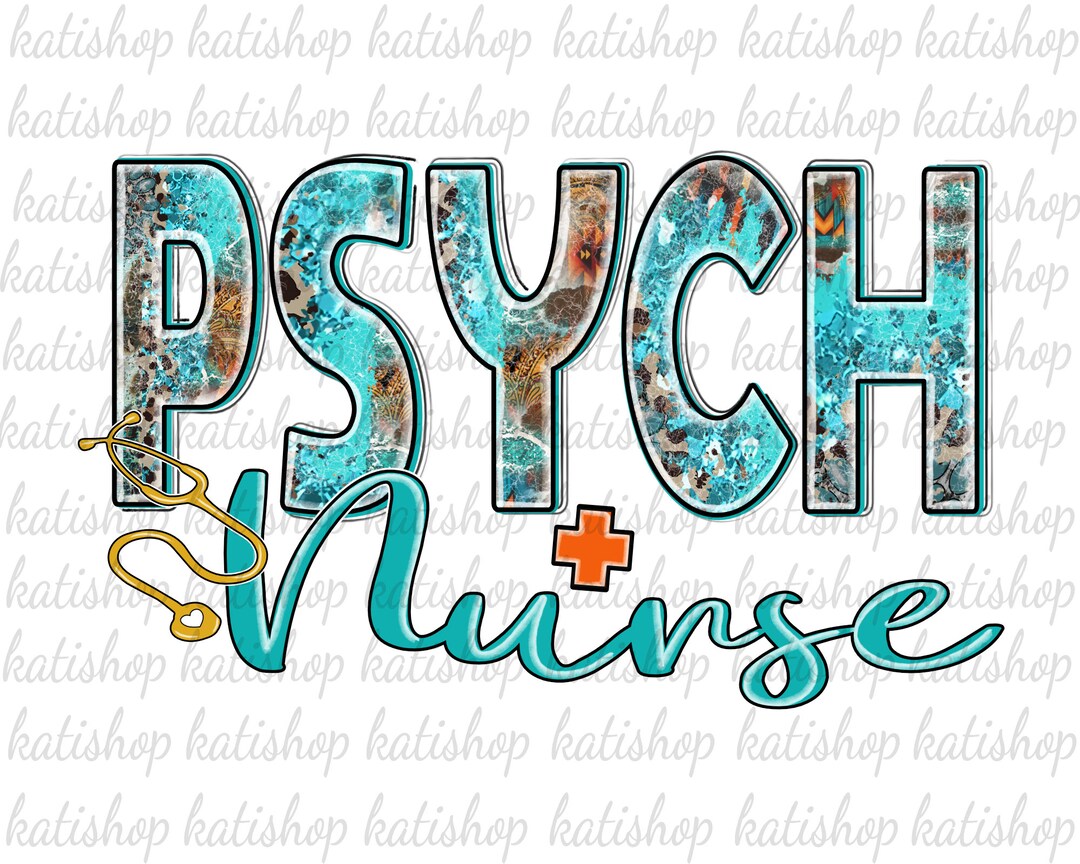 PSYCH Nurse Western Glitter PNG Sublimation PSYCH Design (digital ...