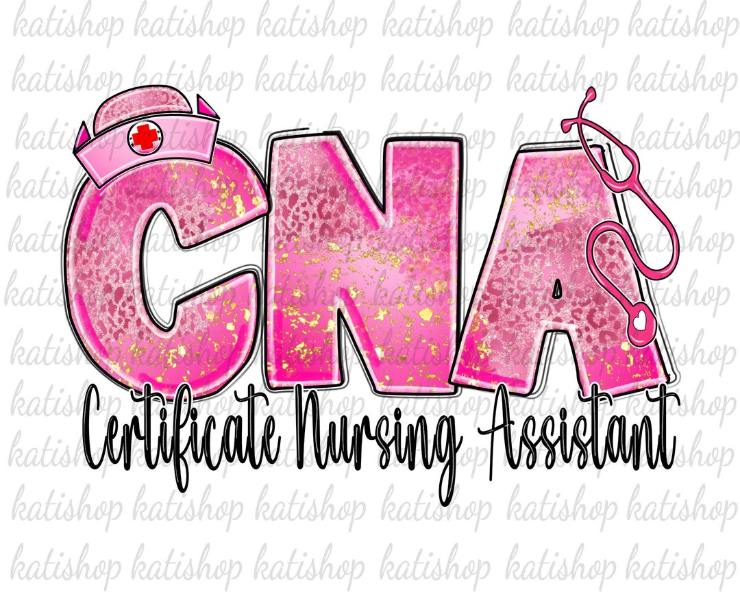 CNA Pink Leopard Png Sublimation Certificate Nursing Assistant Png CNA ...