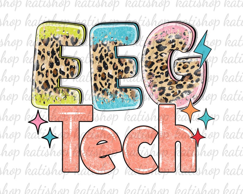 EEG Tech Leopard Sublimation Electroencephalogram Design EEG Tech Png ...