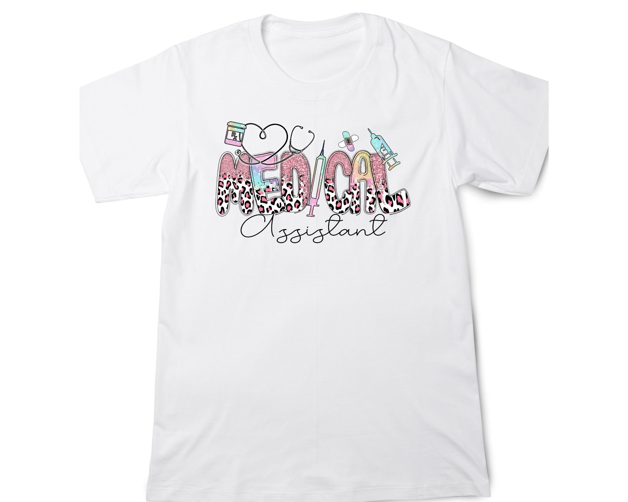 MA Career Png, Glitter Leopard Medical Assistant Sublimation, Medical ...