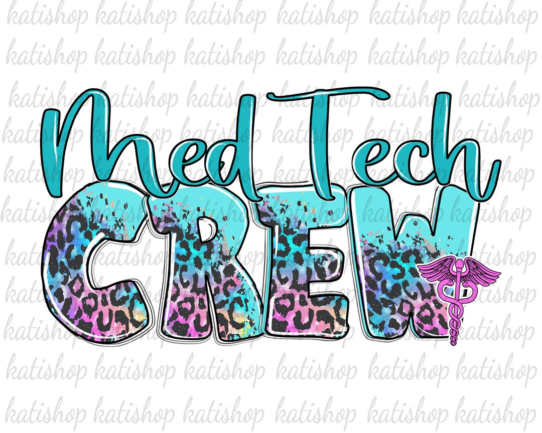 Med Tech Crew Leopard PNG : Medical Design Sublimation (digital ...