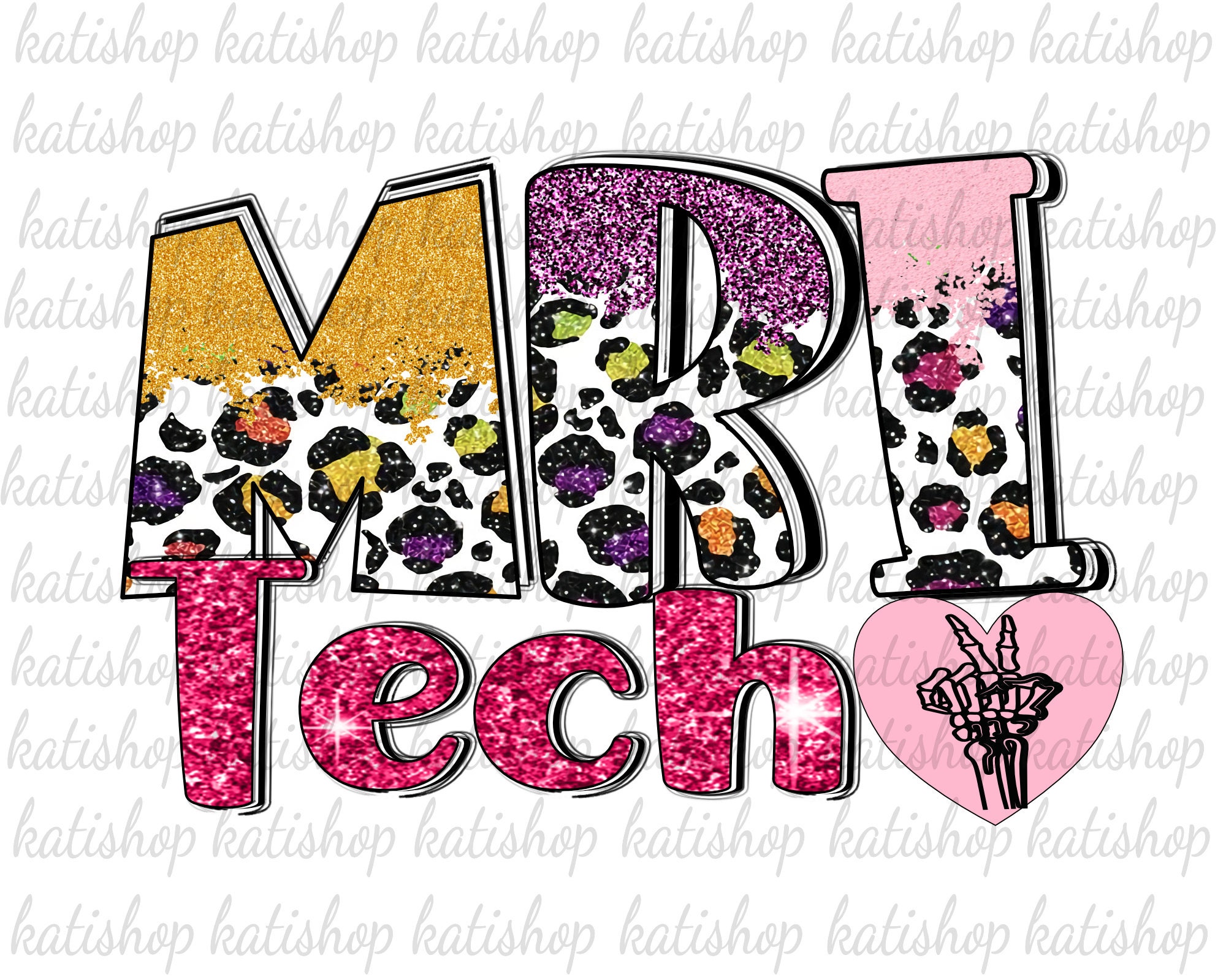 MRI Tech Leopard Sublimation MRI Technologist Life Png Magnetic ...