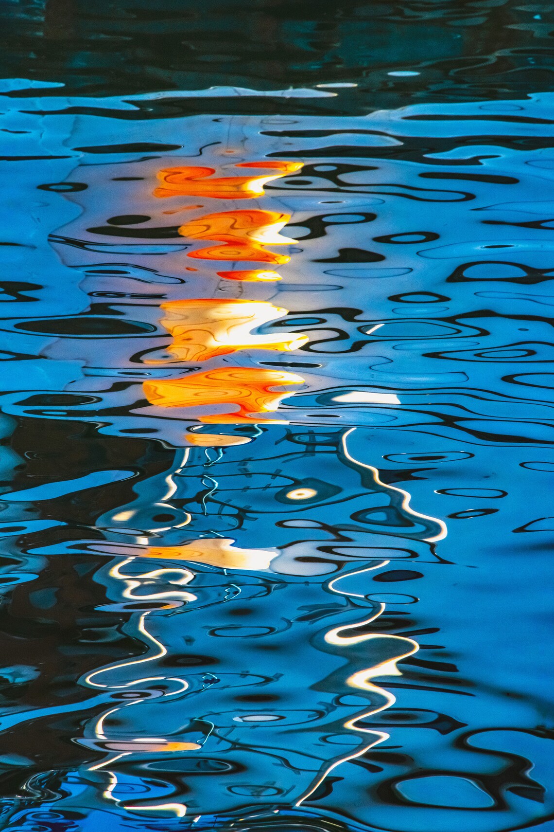 Fire and Water Abstract-liquid Abstract Art-water Reflection Abstract ...