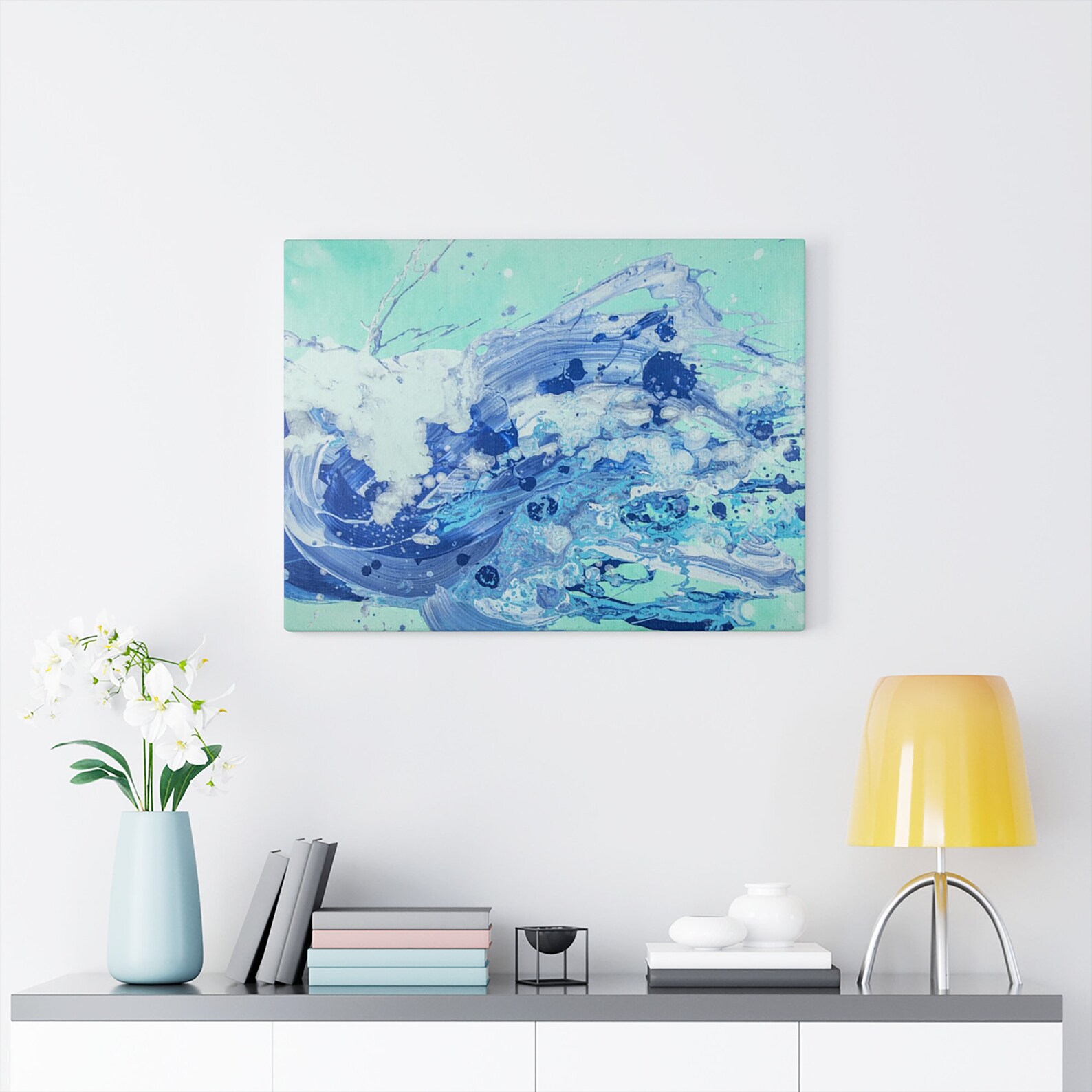Splash Art - Ocean Abstract Art - Modern Art Print Framed - Water ...