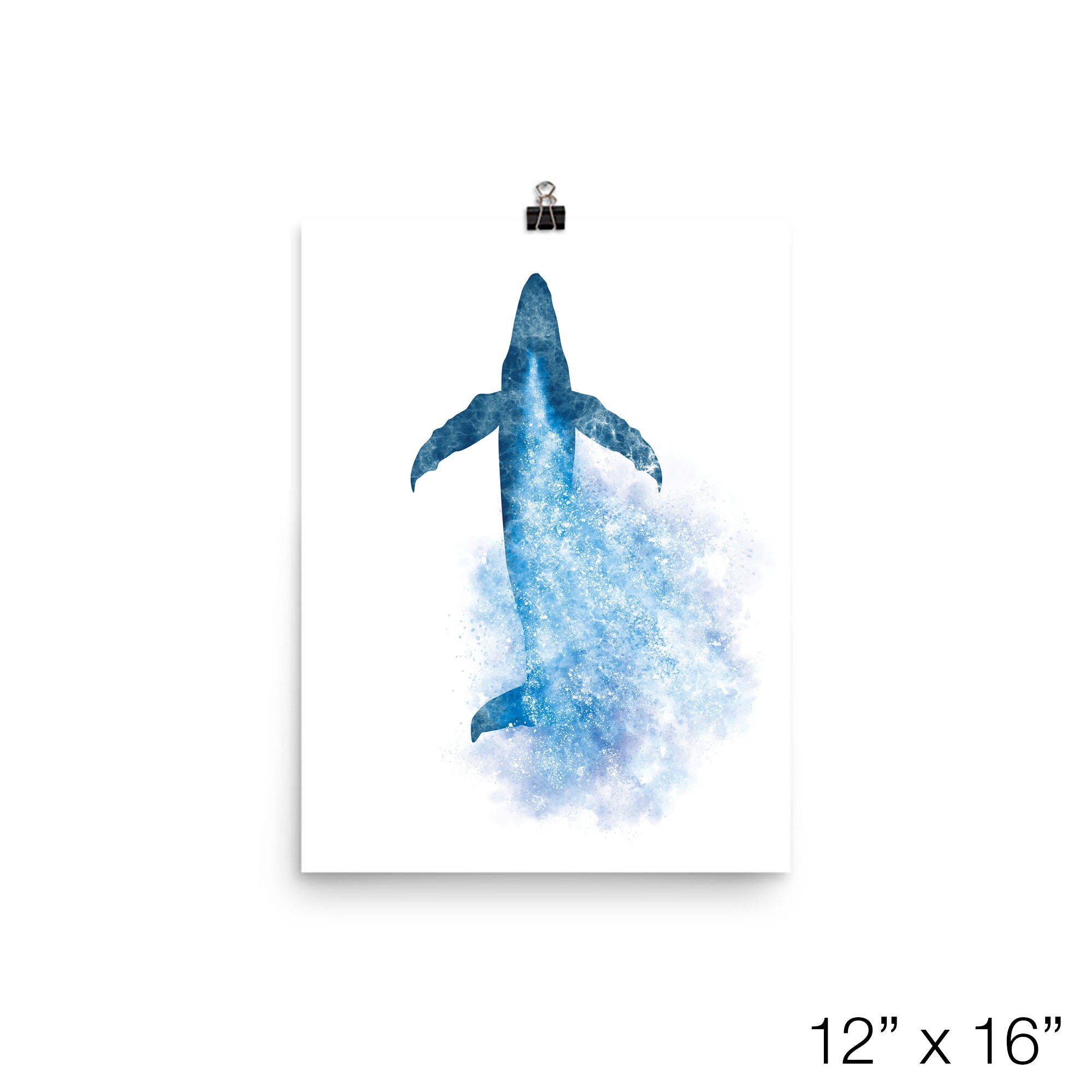 Humpback Whale Poster, Ocean Nursery Print, Under the Sea, Whale Art ...