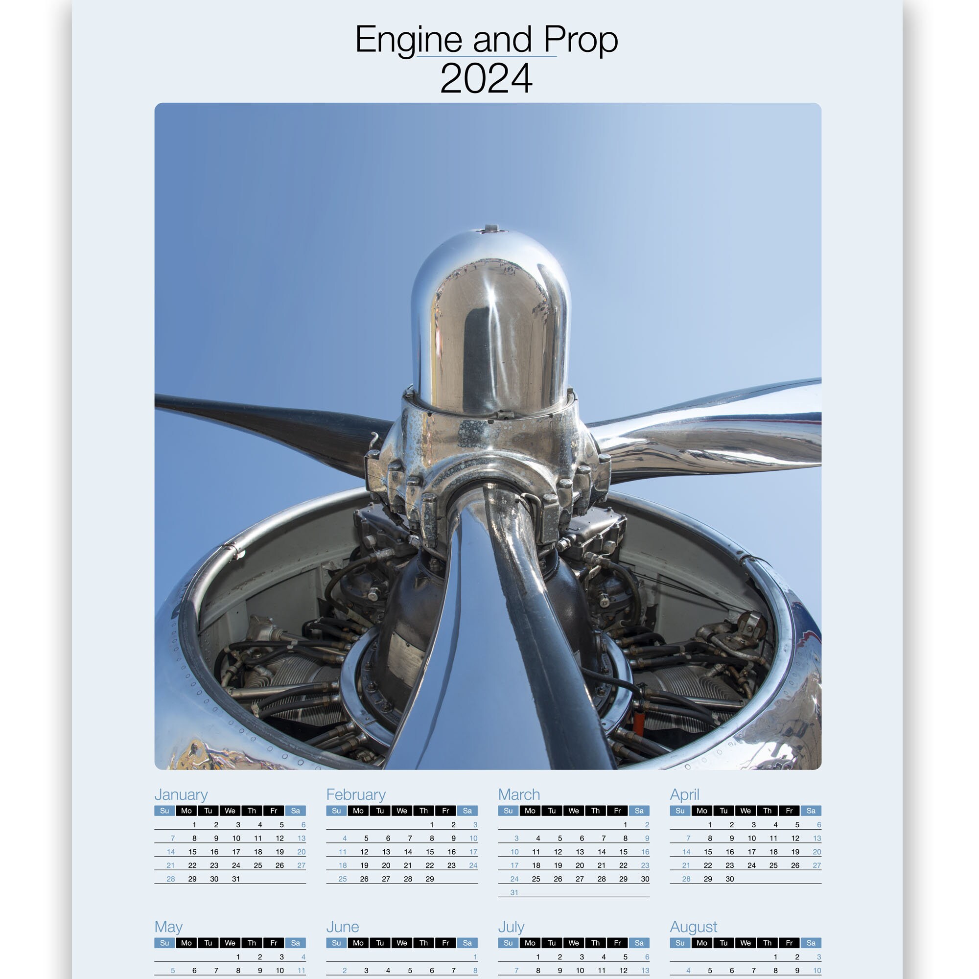 Aviation Calendar, Aircraft Engine, Airplane Décor, Airplane Propeller ...