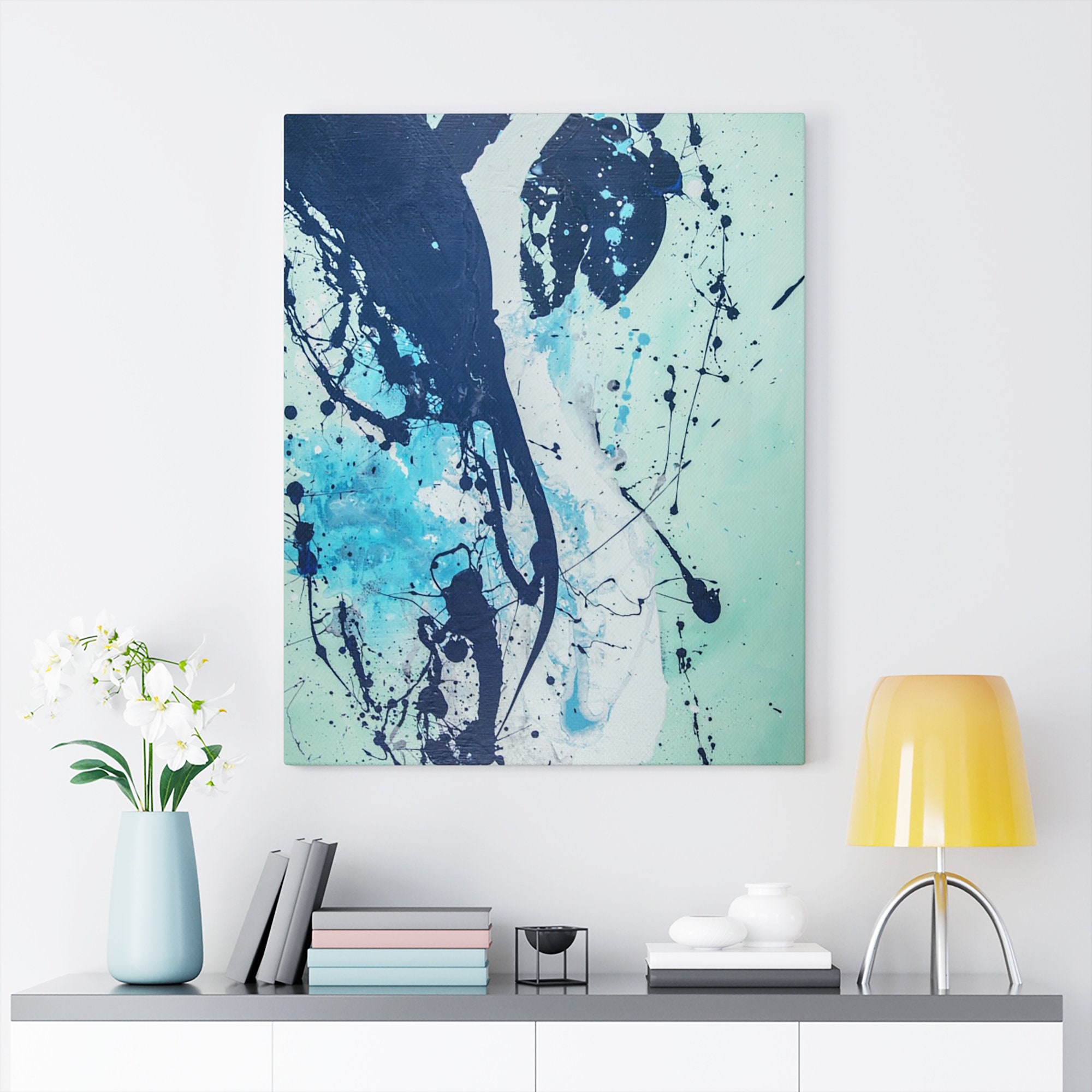 Splash Abstract Ocean Abstract Art Modern Art Print Framed Water ...