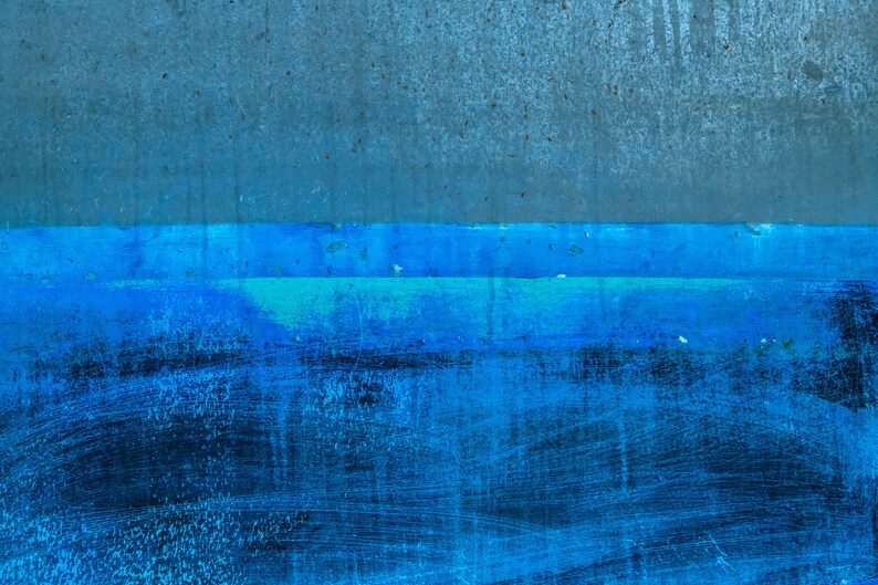 Horizon Blue Abstract Print, Ocean Modern Art Prints, Horizon Abstract ...
