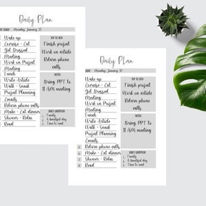 Daily Printable Planning Sheet - Etsy