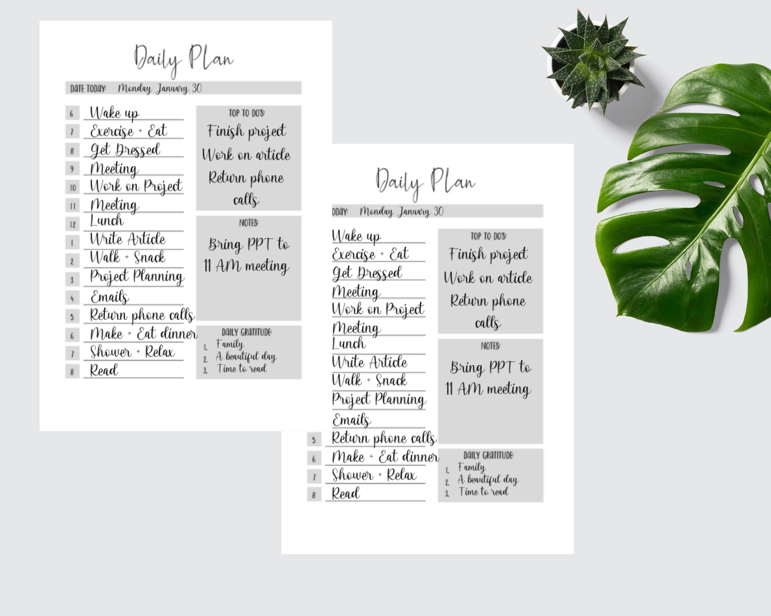 Daily Printable Planning Sheet - Etsy
