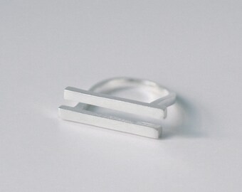 Bar Ring Silver - Etsy
