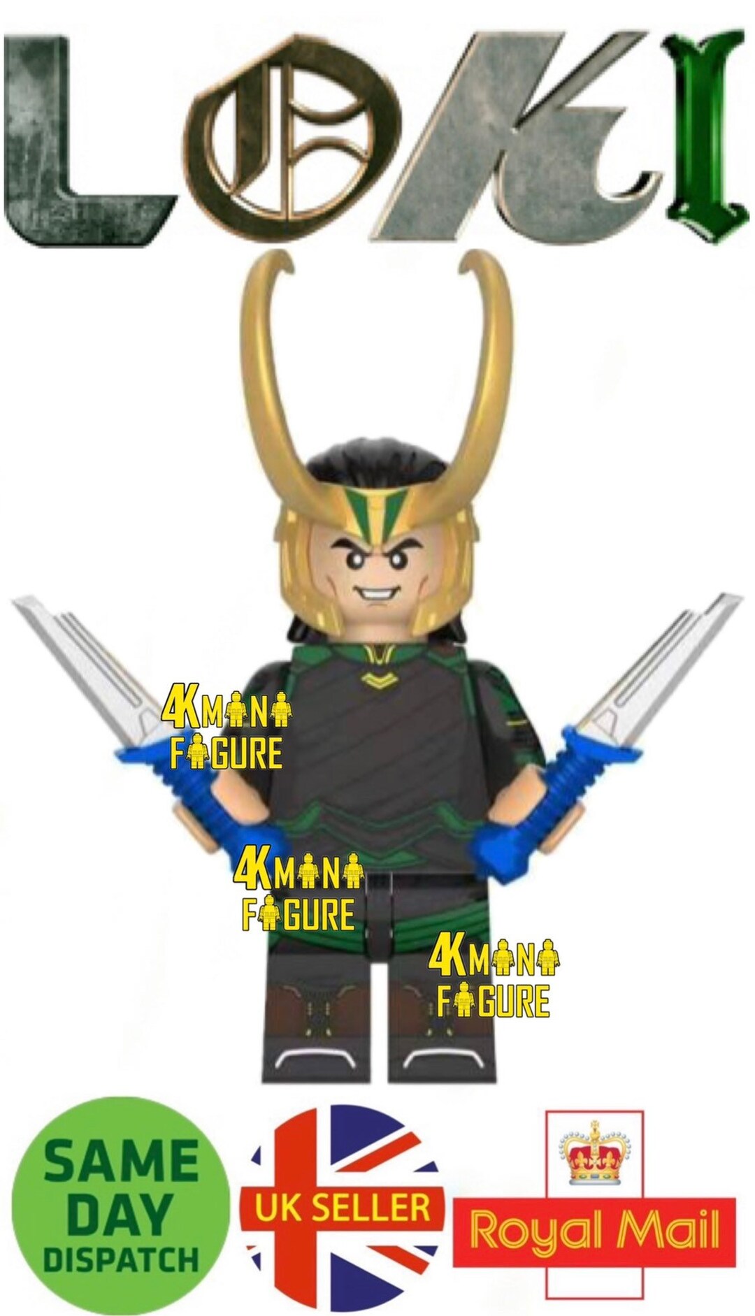 Loki Casco Armadura Dagas Traje Figura Variante Personalizada - Etsy España