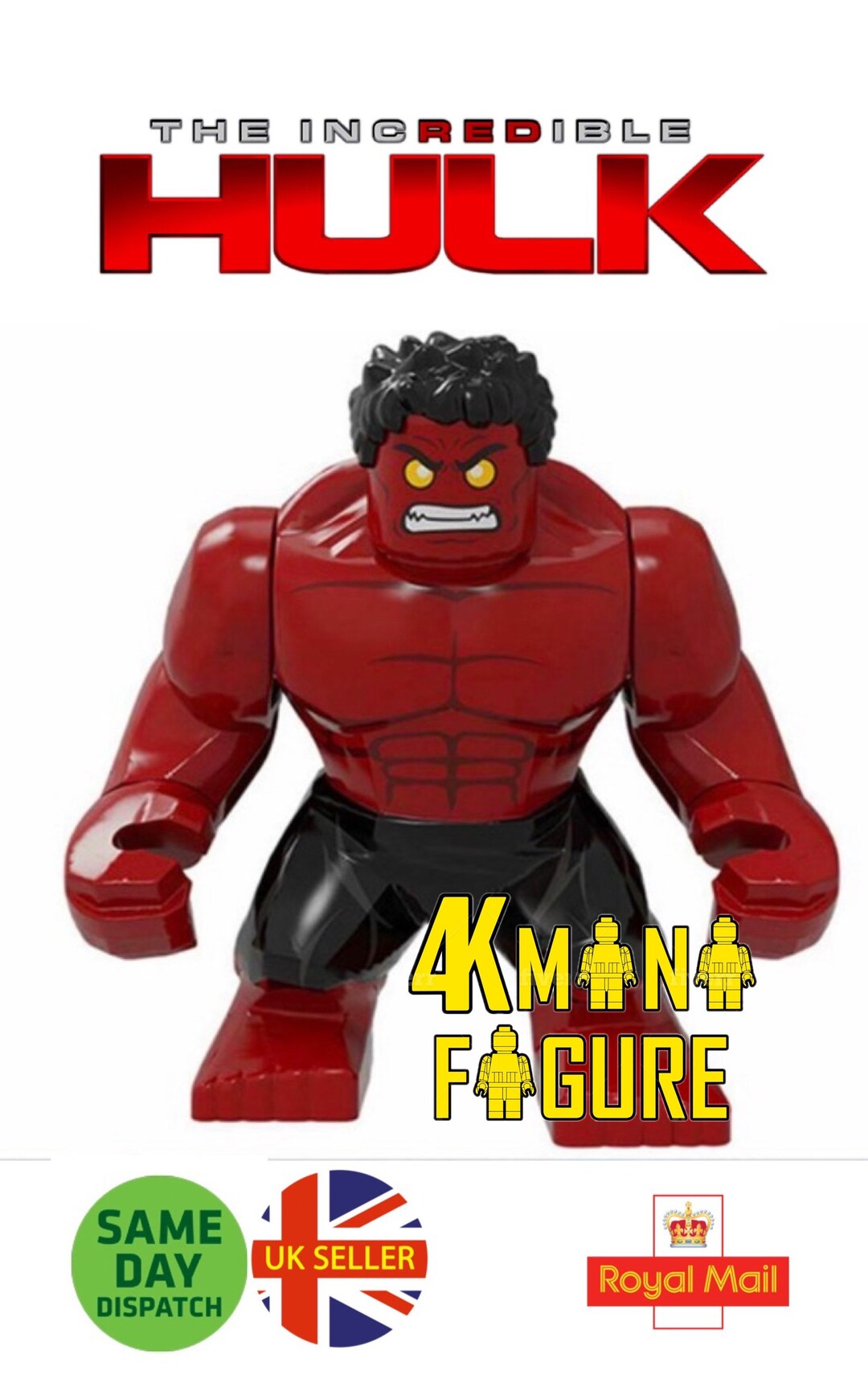 Red Hulk Marvel Custom Mini Figure Compatible Popular Brick - Etsy UK