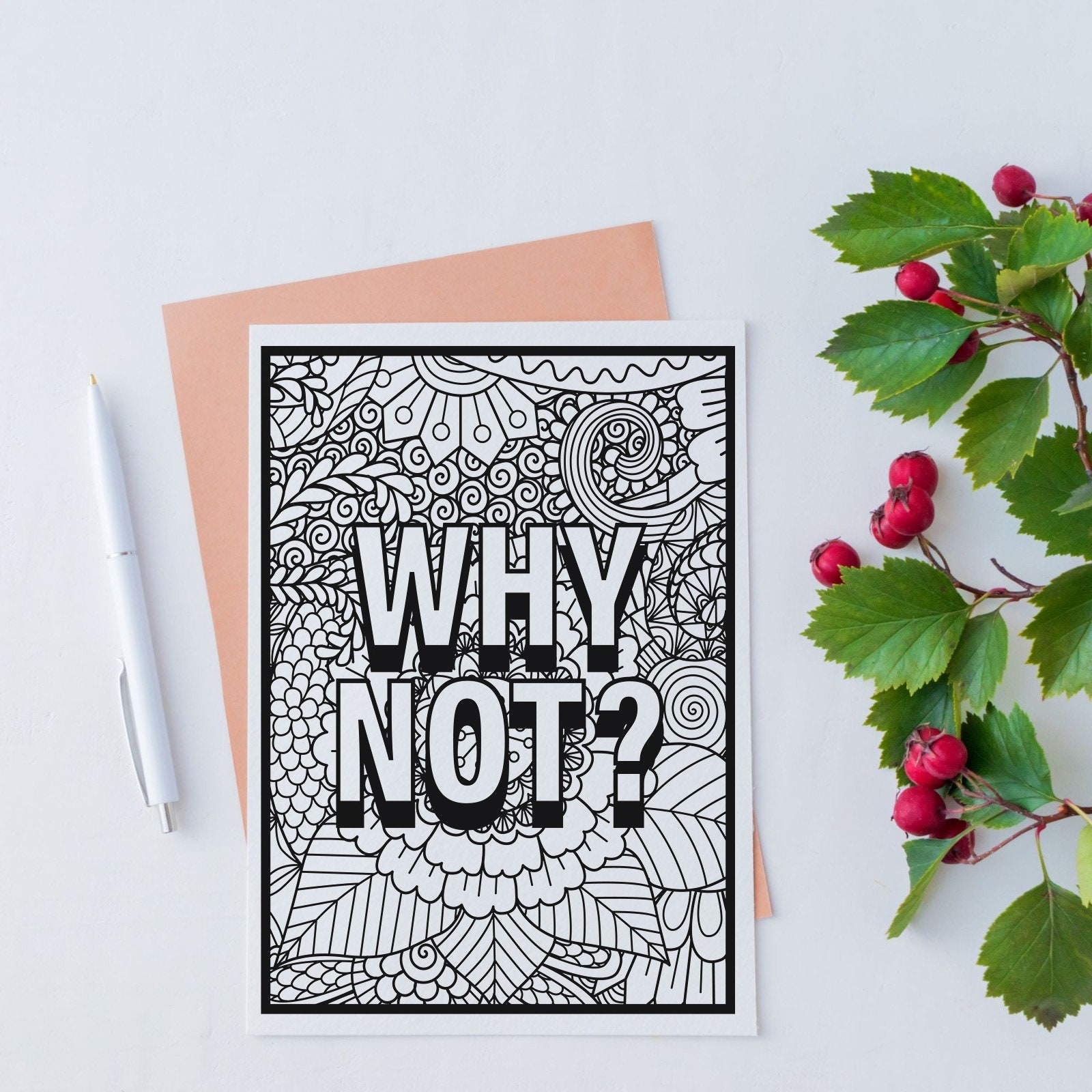 30 Motivational & Positive Quotes Coloring Pages for Adult - Etsy