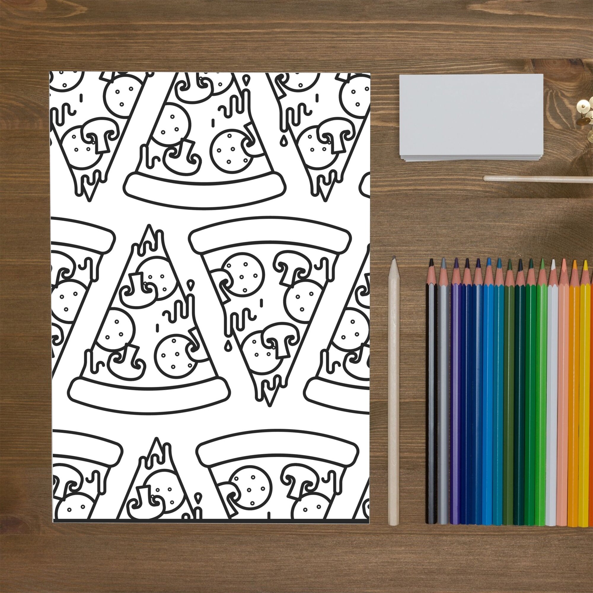 Pizza Day Coloring Pages for Adults Printable Pizza Coloring Pages for ...
