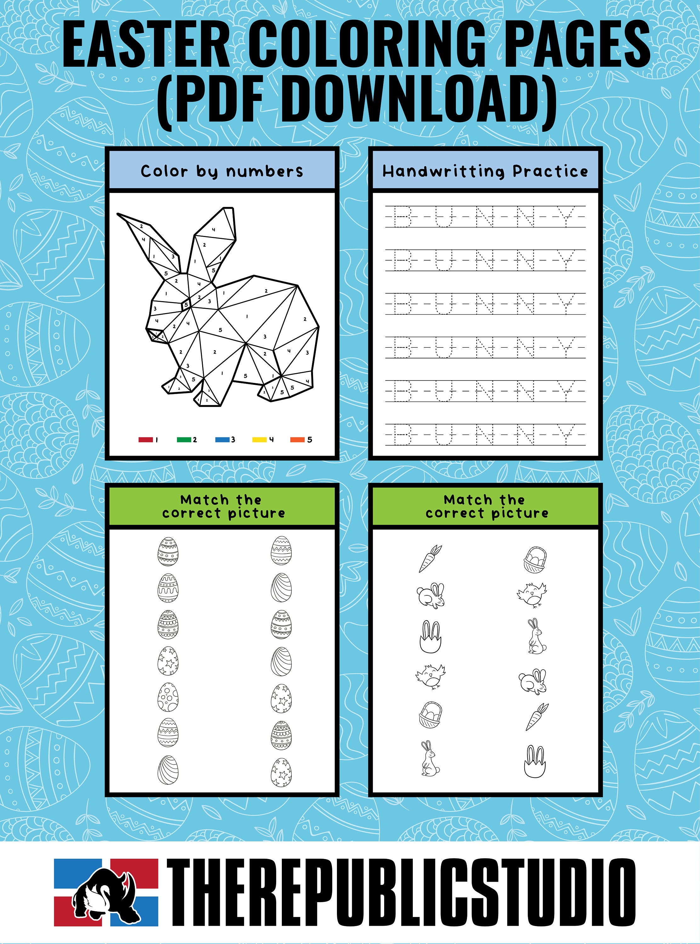 Easter Coloring and Activity Pages for Kids - Printable Easter Coloring ...