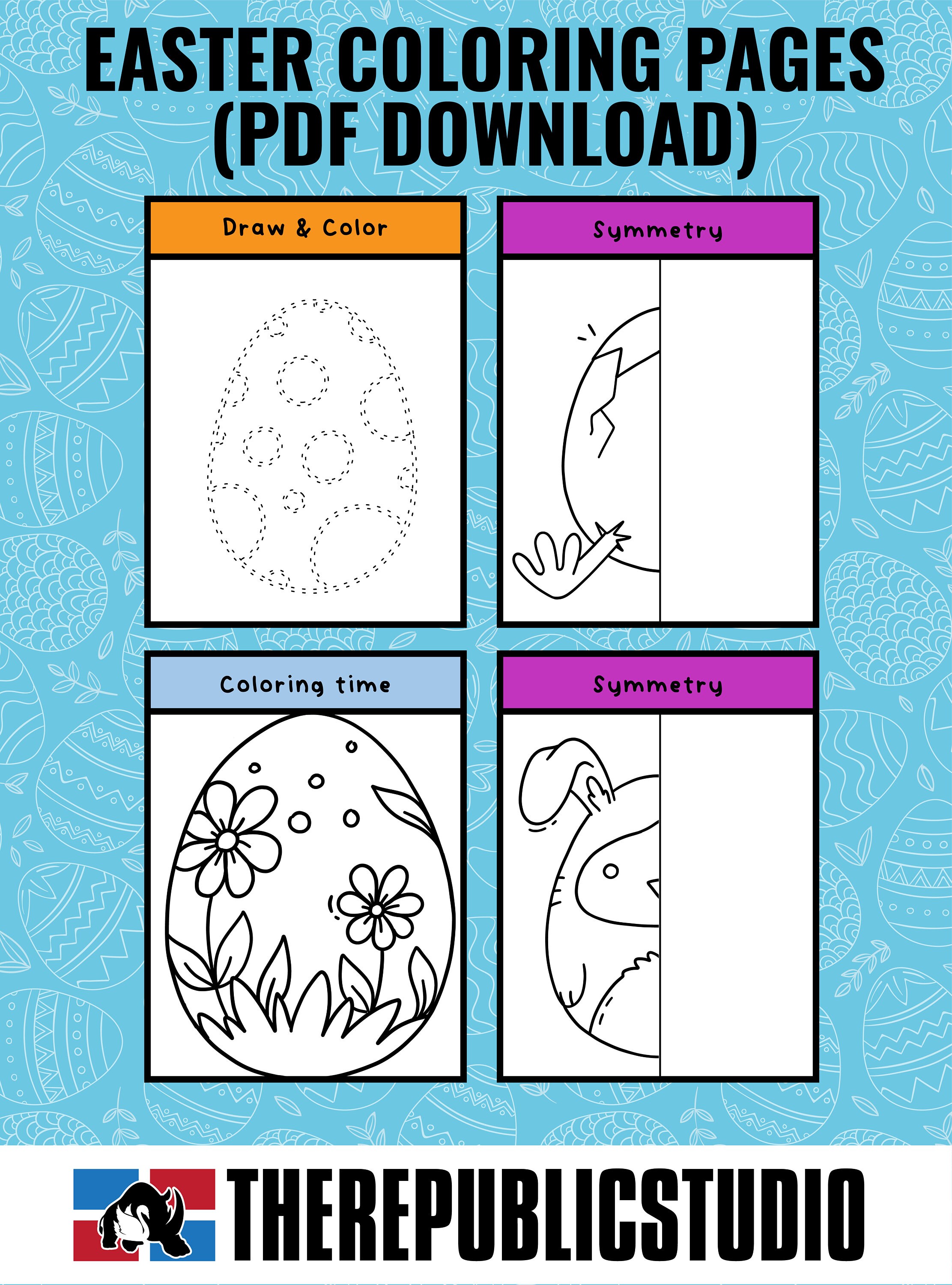 Easter Coloring and Activity Pages for Kids Printable Easter Coloring ...