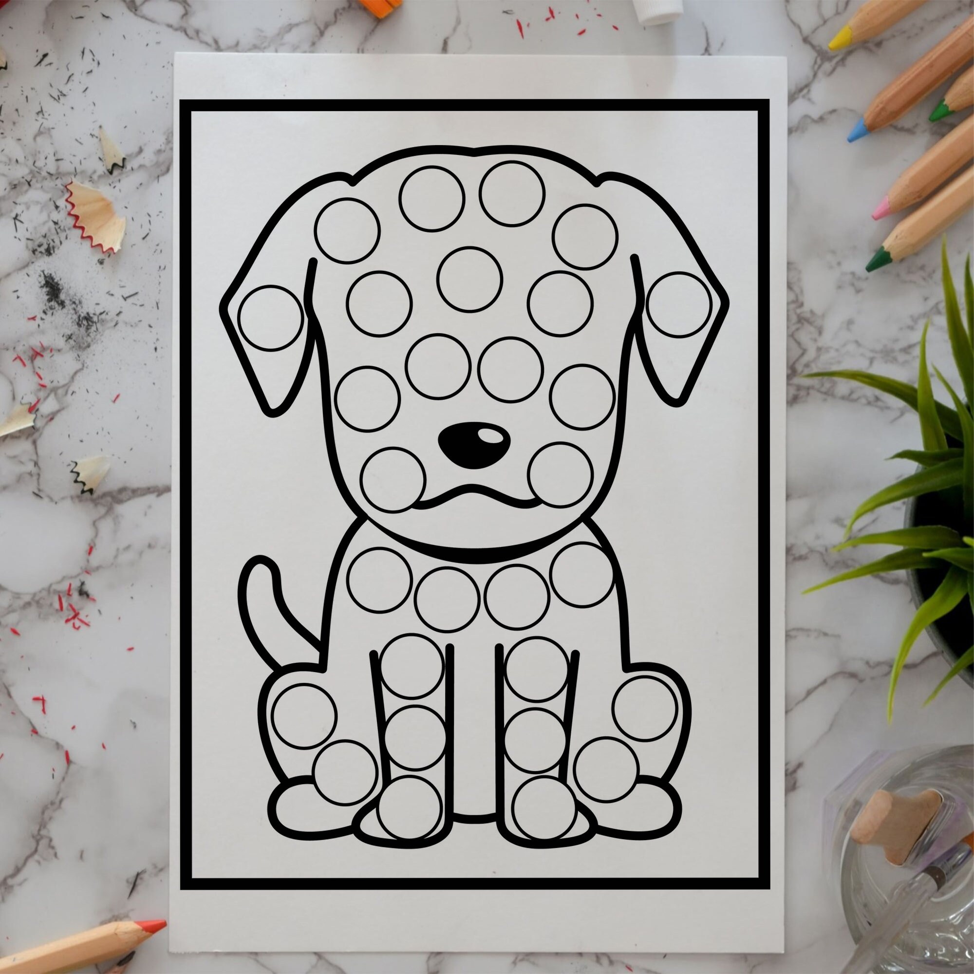Dog Dot to Dot Coloring and Activity Pages for Kids Ages 2 ...
