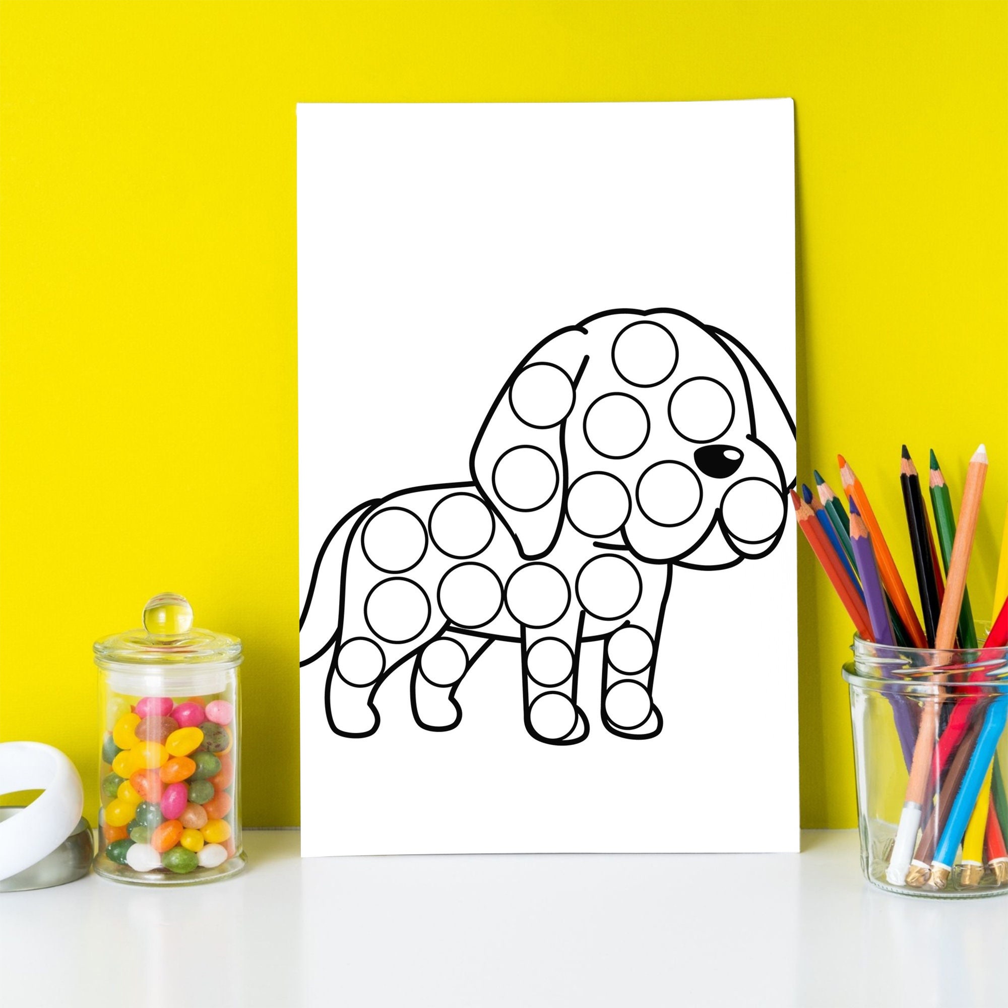 Dog Dot to Dot Coloring and Activity Pages for Kids Ages 2 ...