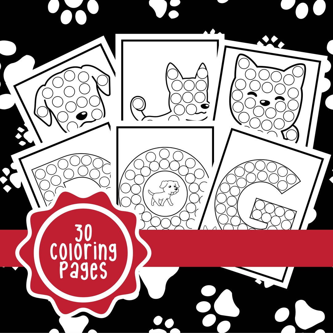 Dog Dot to Dot Coloring and Activity Pages for Kids Ages 2 ...