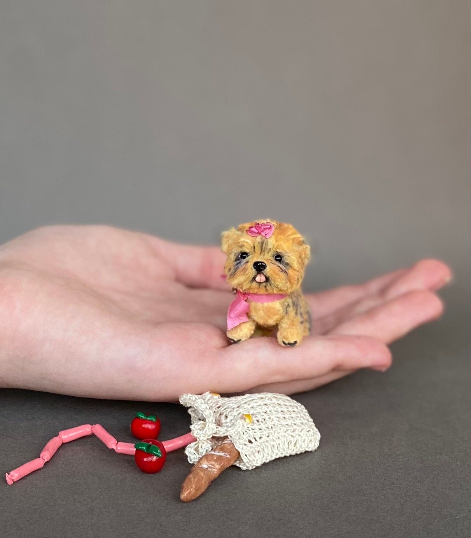 Miniature Realistic Yorkie Yorkshire Terrier Ooak Dog Portrait Stuffed ...