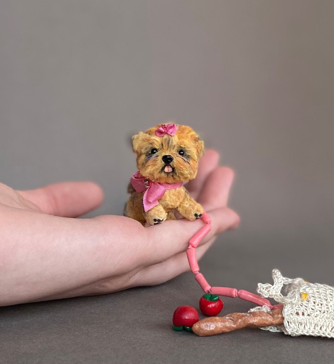 Miniature Realistic Yorkie Yorkshire Terrier Ooak Dog Portrait Stuffed ...