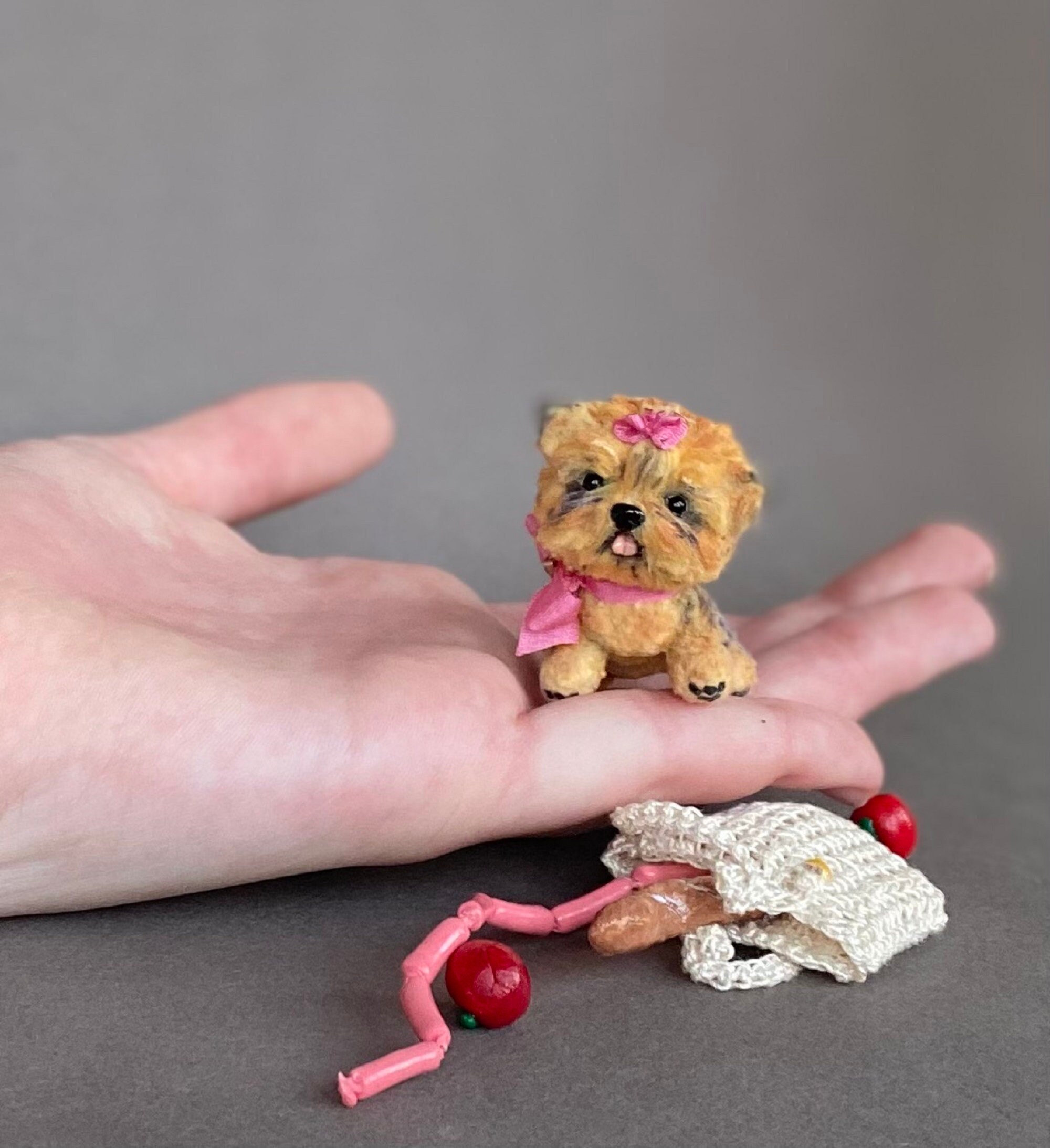 Miniature Realistic Yorkie Yorkshire Terrier Ooak Dog Portrait Stuffed ...