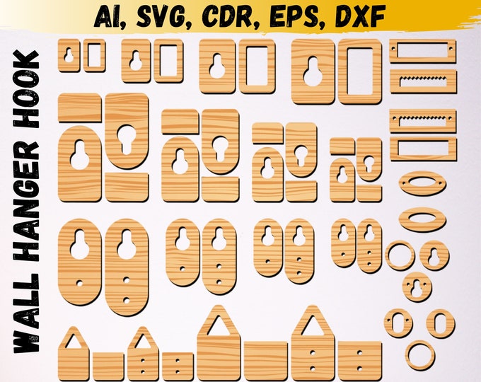 Photo Frame Hanger SVG, Dxf, Cdr Laser Cut Files for a Laser Cut Wall ...