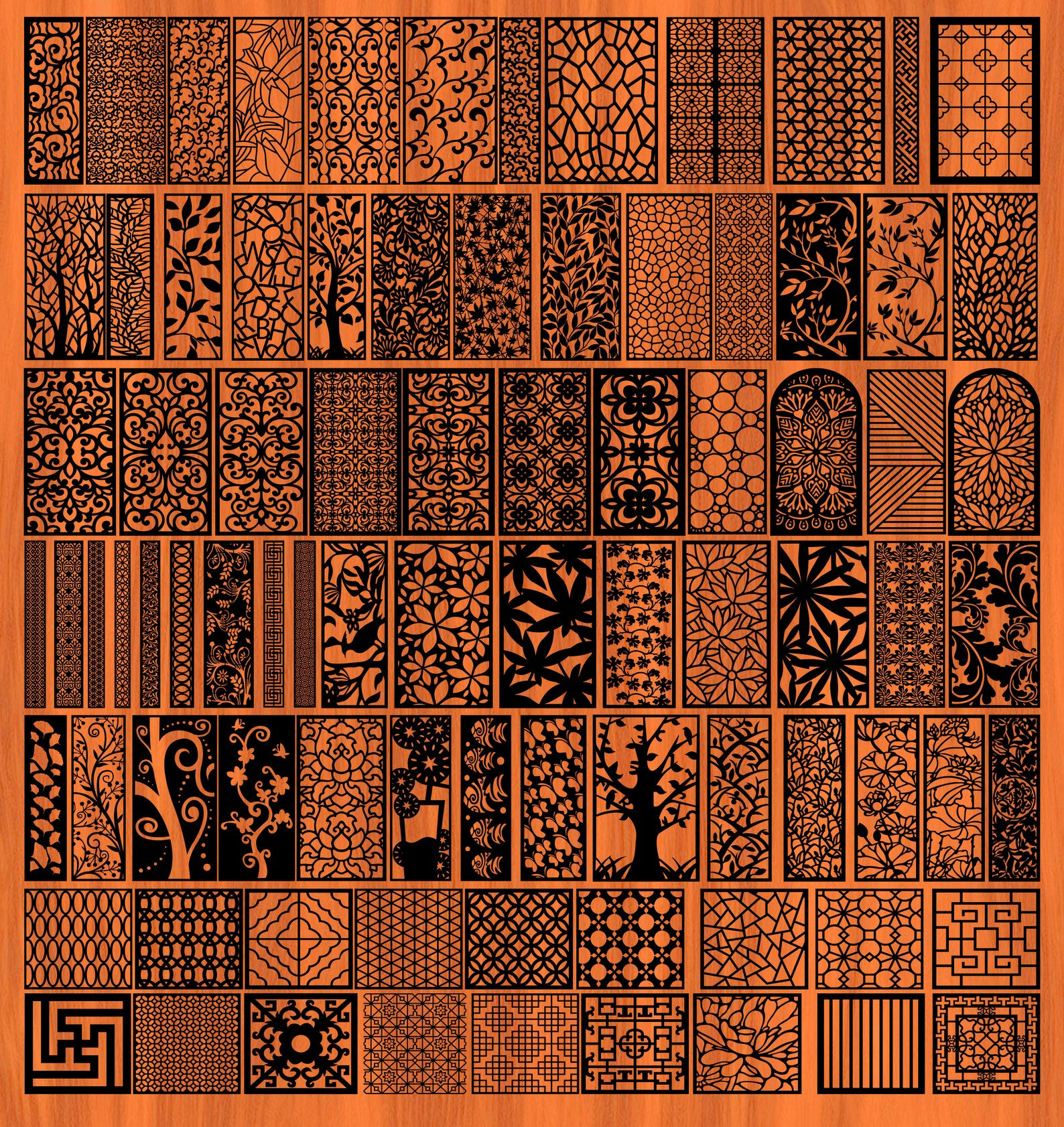 Laser Cut Svg Panels Bundle: DIY Home Decor Files, Modern Designs for ...