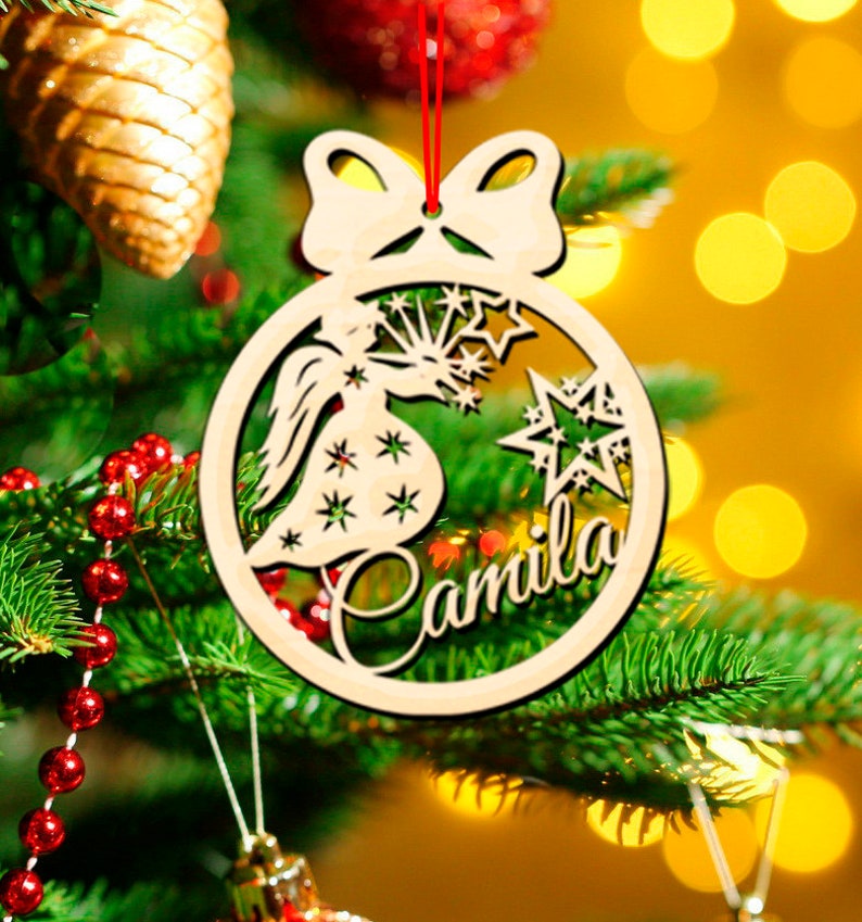 Christmas Ornaments Svg Laser Cut Files Personalizable 6 Etsy