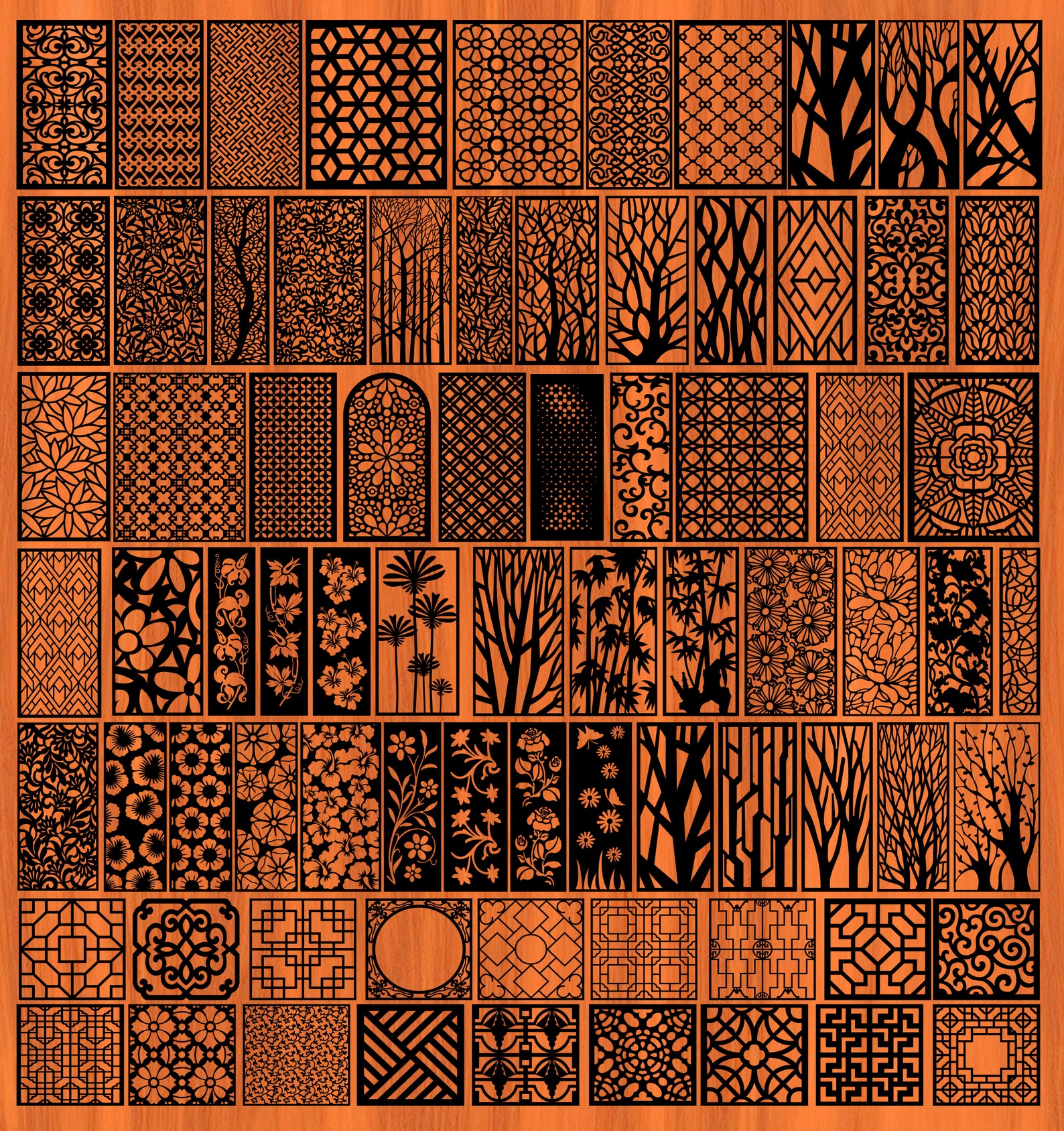 Laser Cut Svg Panels Bundle: DIY Home Decor Files, Modern Designs for ...