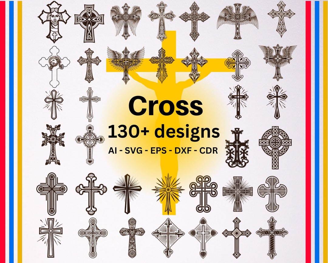 Cross SVG 130 Files for Coreldraw, Cross Svg for Tshirt, Christian ...