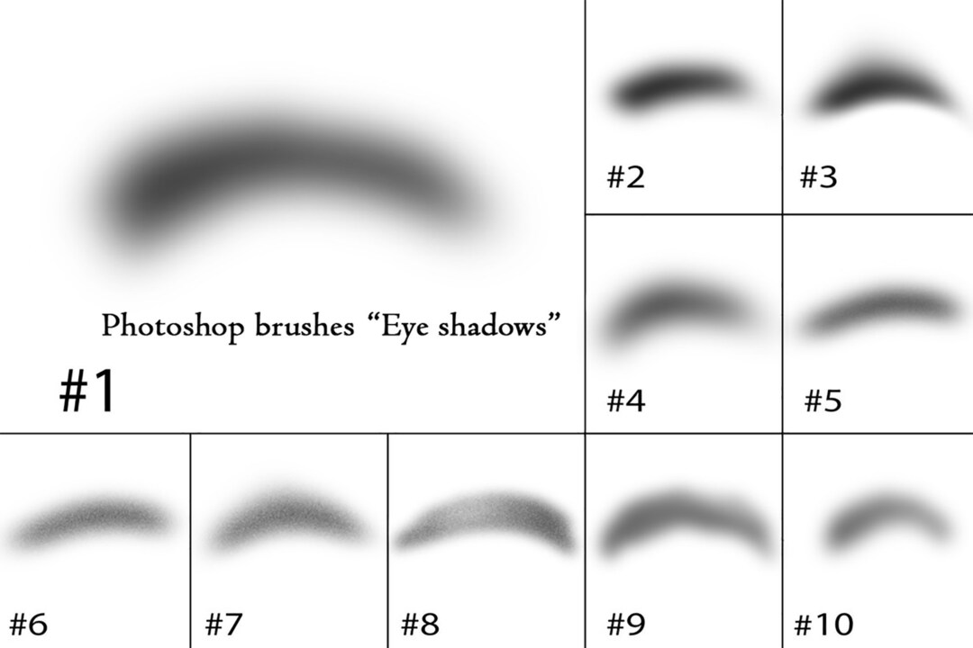 Eye Shadows Brushes, Photoshop Brushes Eye Shadows,abr Files,graphic ...