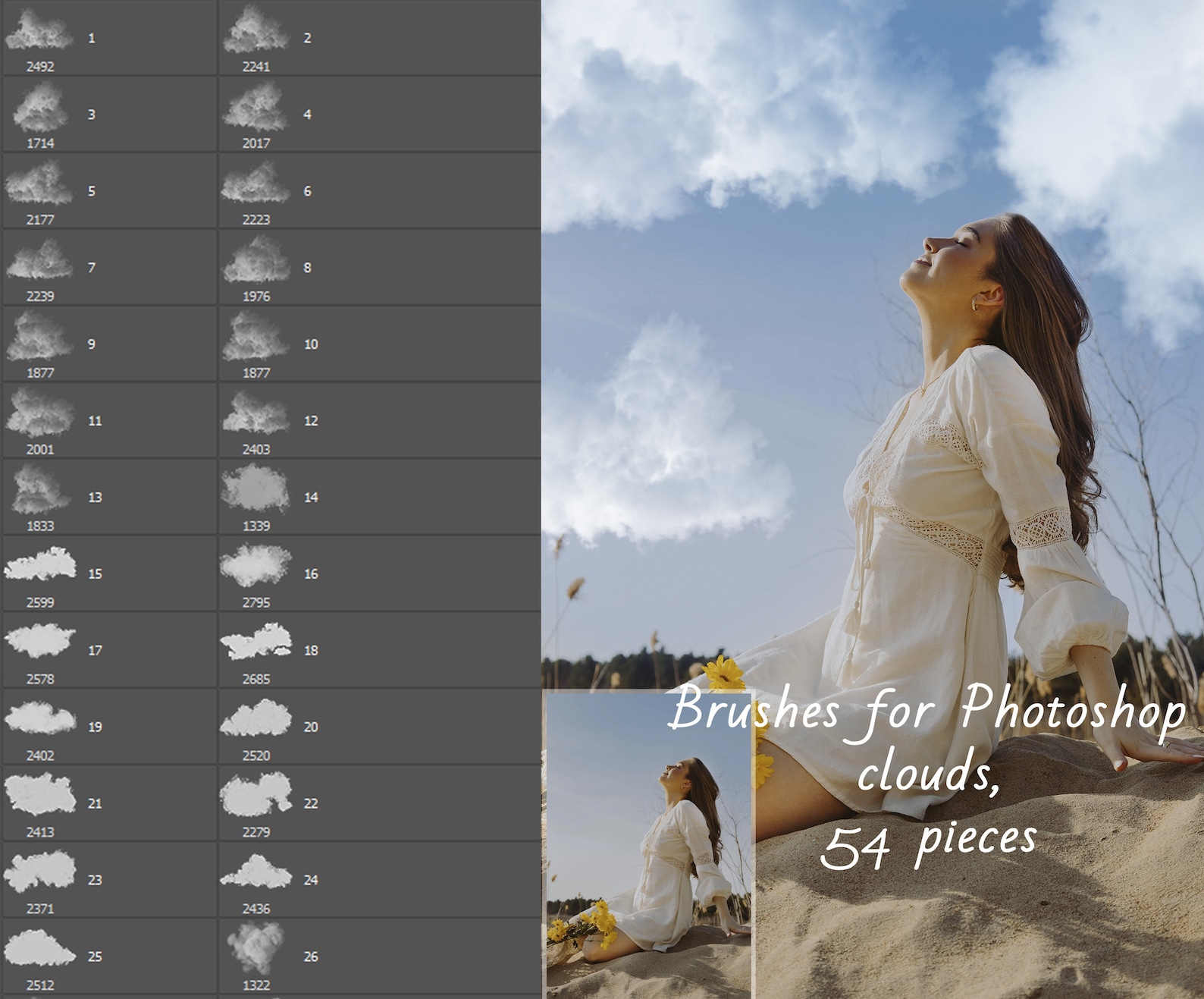 Brushes for Photoshop,cloud Brushes, Photoshop Brushes, Cloud Abr ...