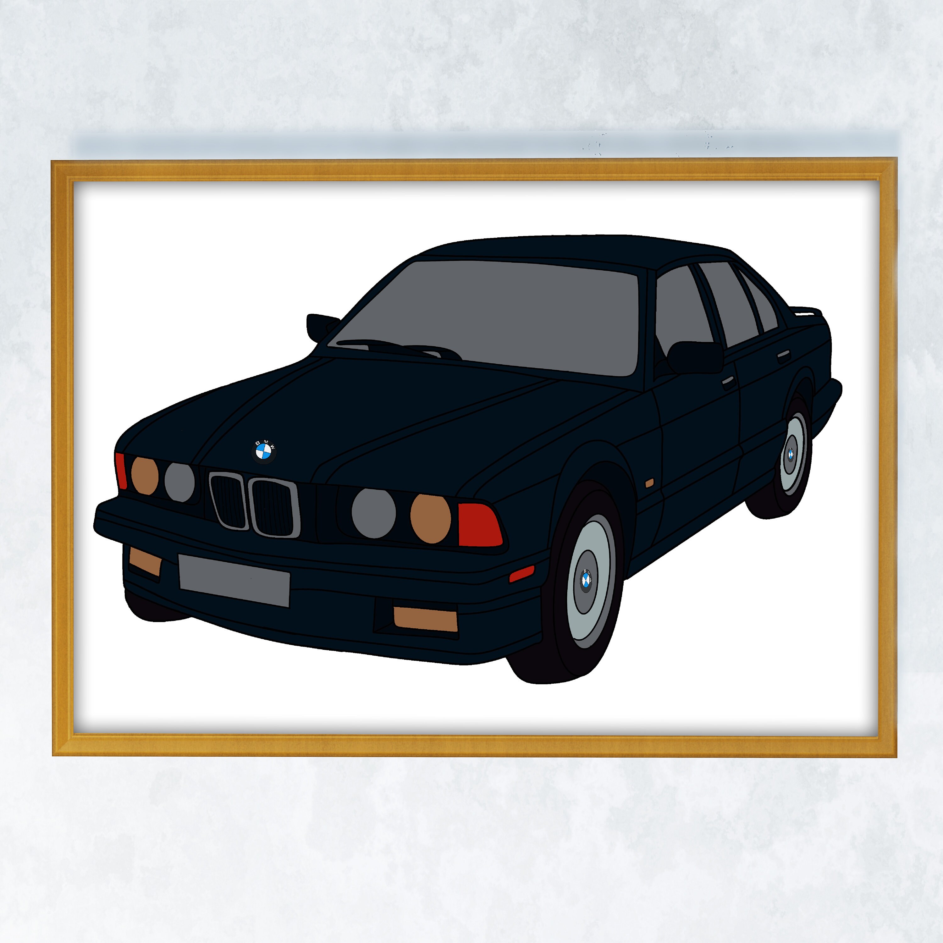 Custom Car Line Art Portrait: Personalized Photo Drawing (digital ...