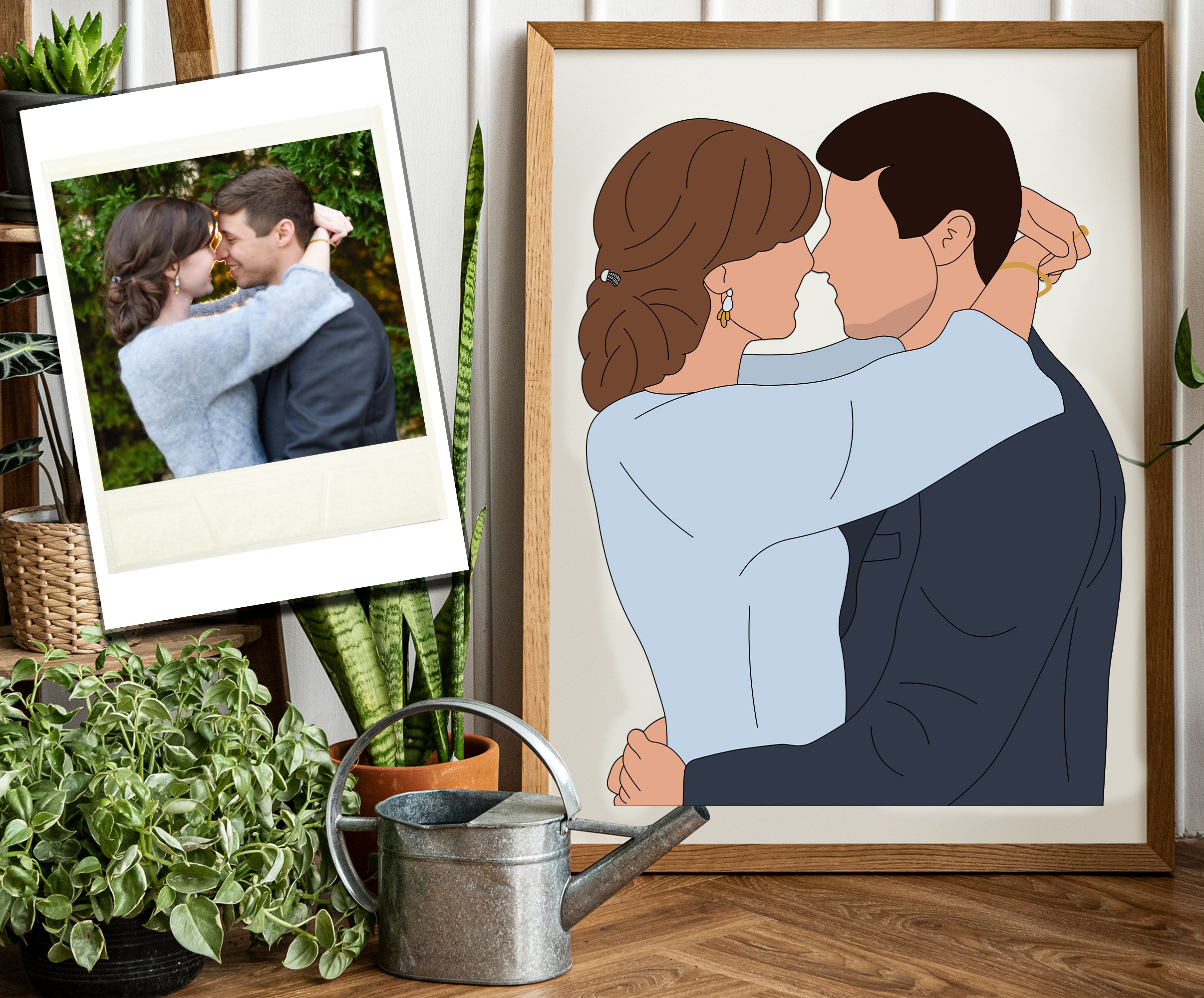 Custom Outline Photo Art, Portrait From Photo, Custom Photo Gifts ...