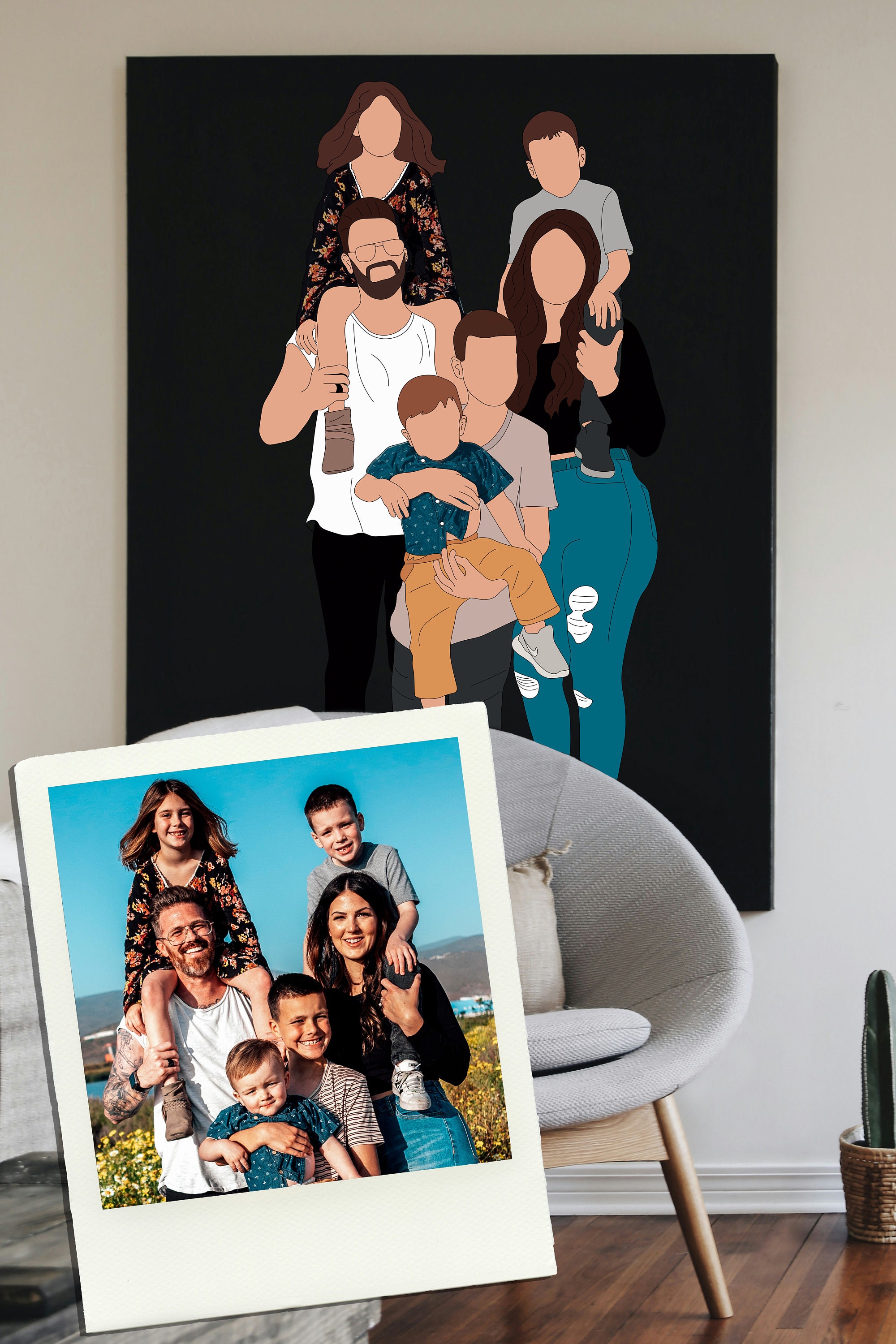 Custom Outline Photo Art, Portrait From Photo, Custom Photo Gifts ...