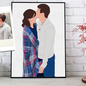Custom Outline Portrait From Photo, Unique Minimalist Art (digital ...