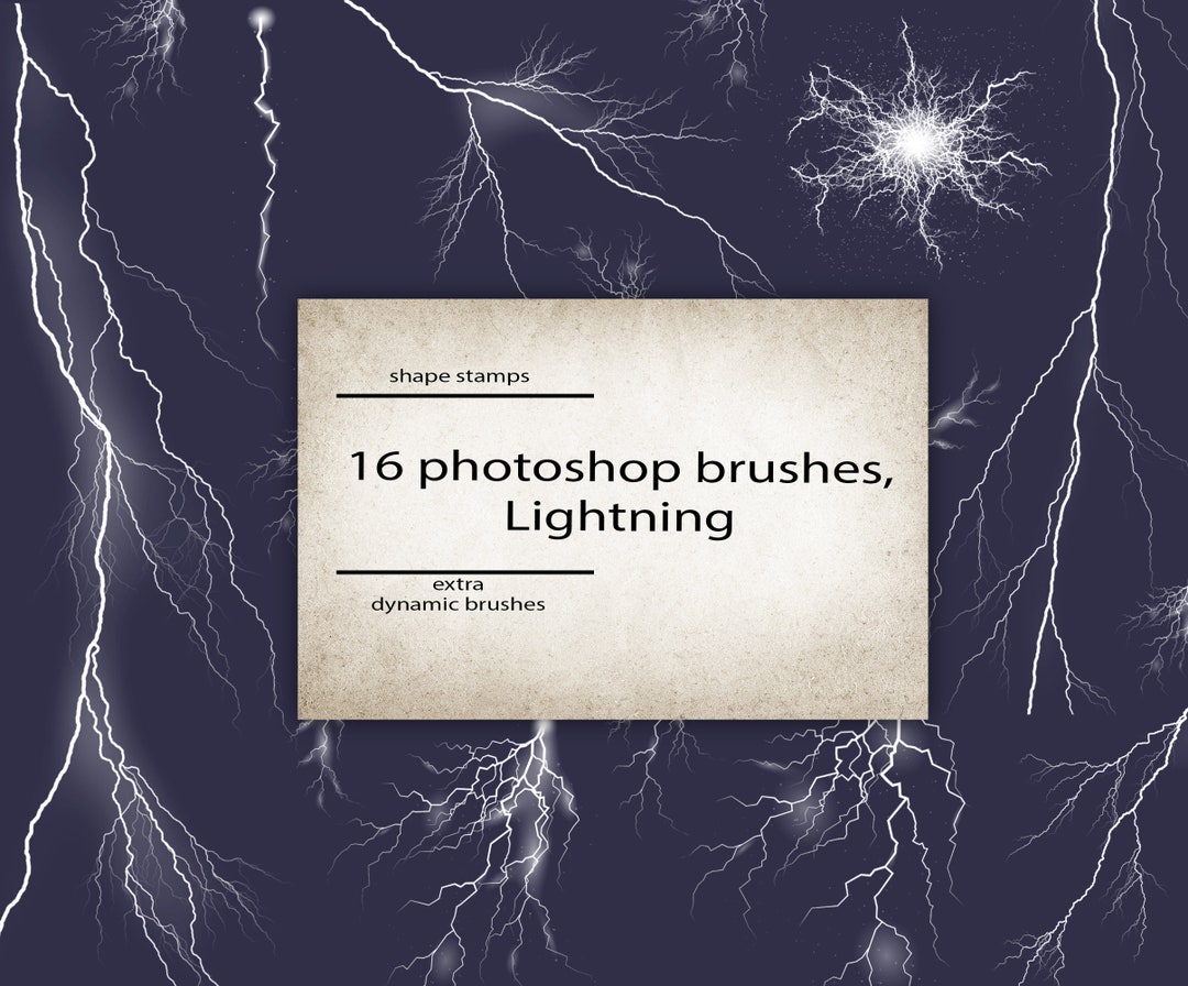 Lightning - Brushes for Photoshop. Brushes Lightning, Lightning Abr ...