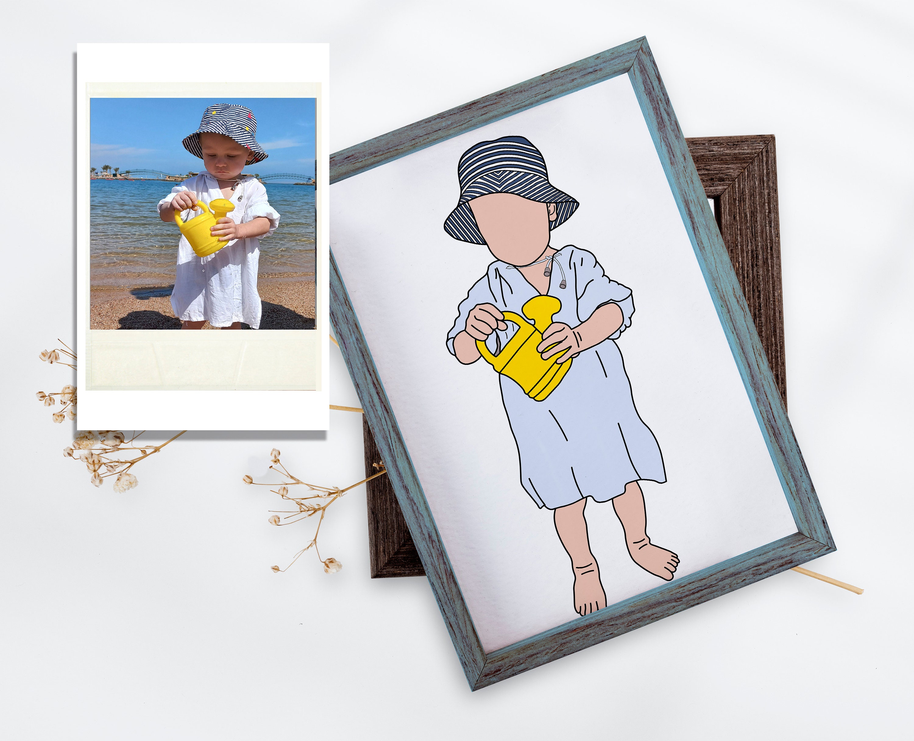 Custom Outline Photo Art, Portrait From Photo, Custom Photo Gifts ...