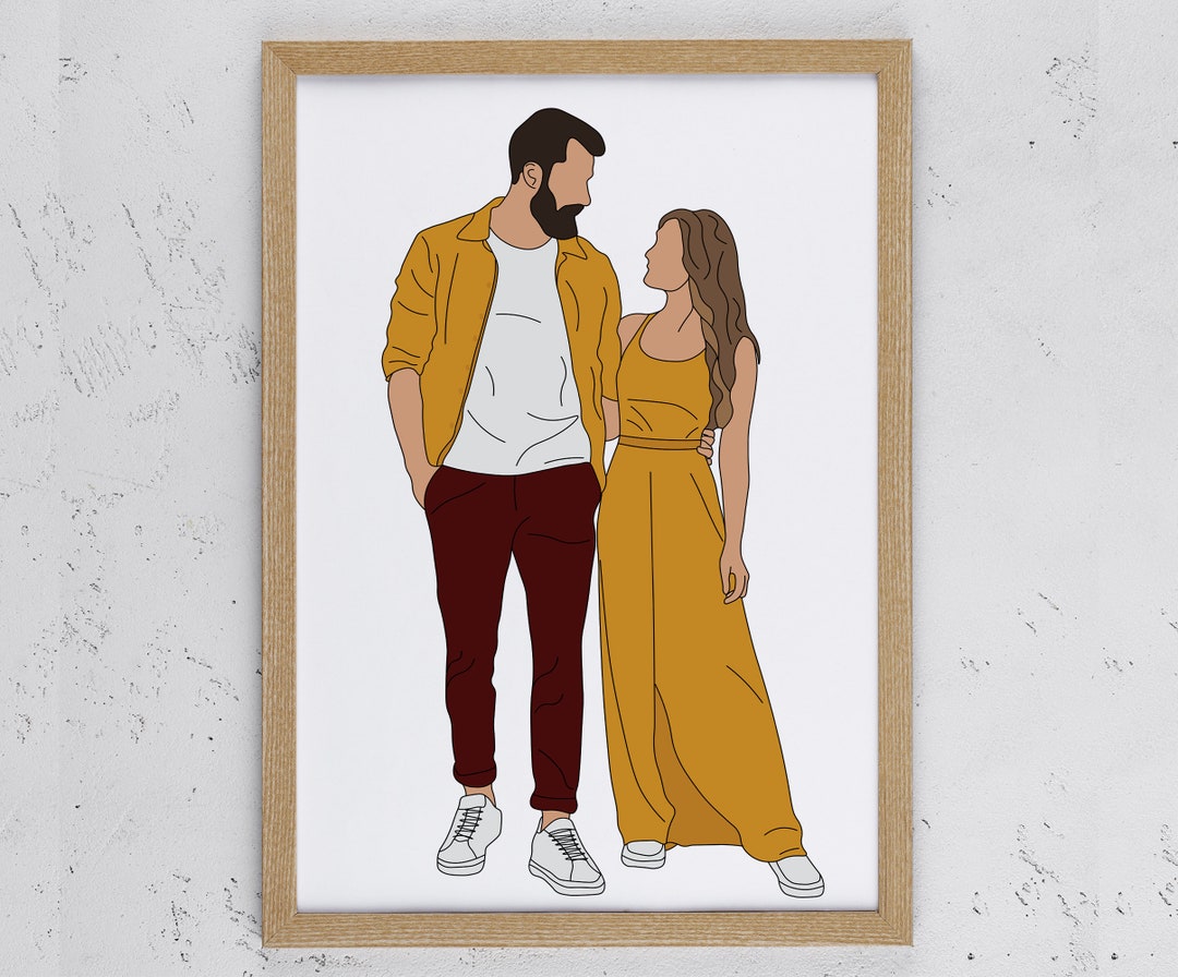 Custom Outline Photo Art, Portrait From Photo, Custom Photo Gifts ...