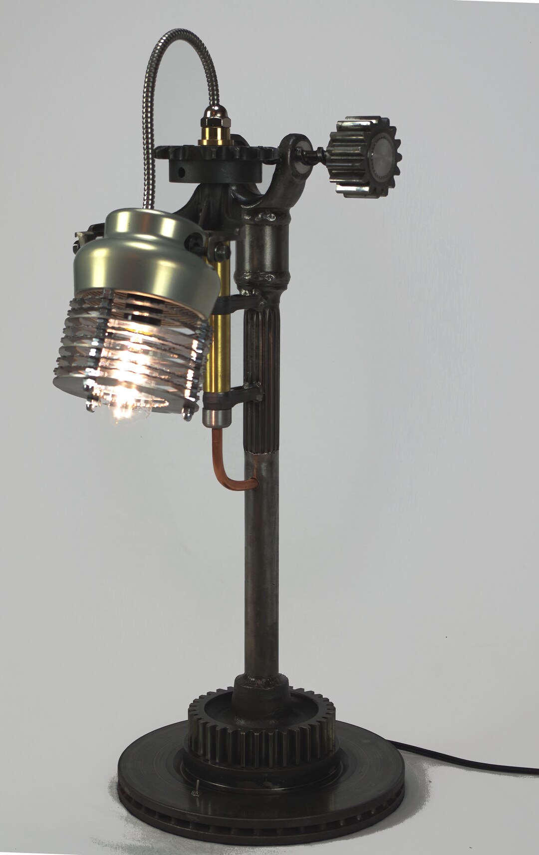 Automotive Steampunk Moving Geared Table Lamp - Etsy