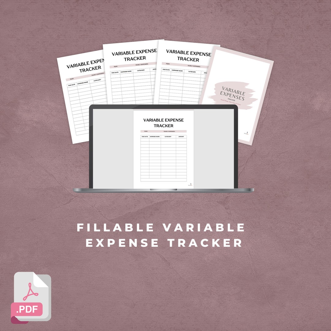 Fillable Variable Expenses Tracker - Etsy