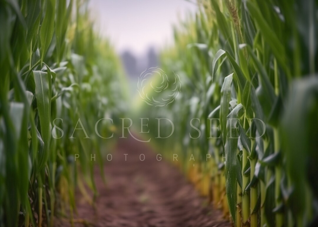 Corn Field, Maize Field Farm Backdrop, Summer Digital Backdrop, Digital ...