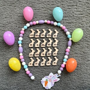 Easter Egg Tokens - Wooden Bunny Coins for Egg Hunt Prizes, Basket ...
