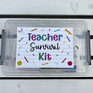 Teacher's Survival Kit Digital Download, Student Gift for Teacher ...