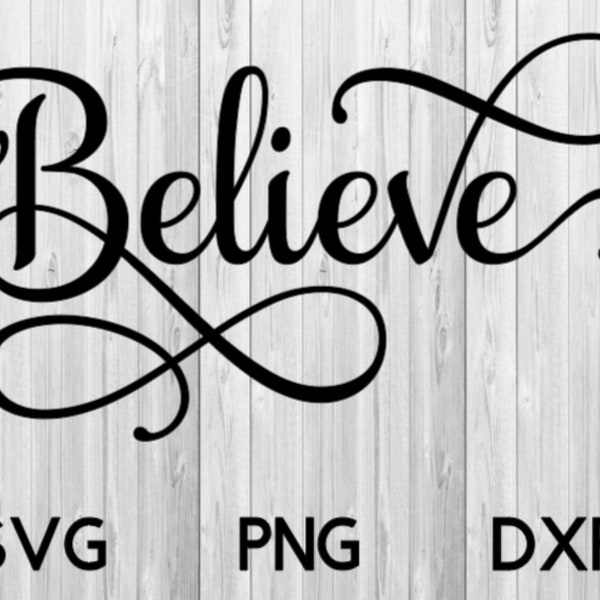 Believe Christmas Svg - Etsy
