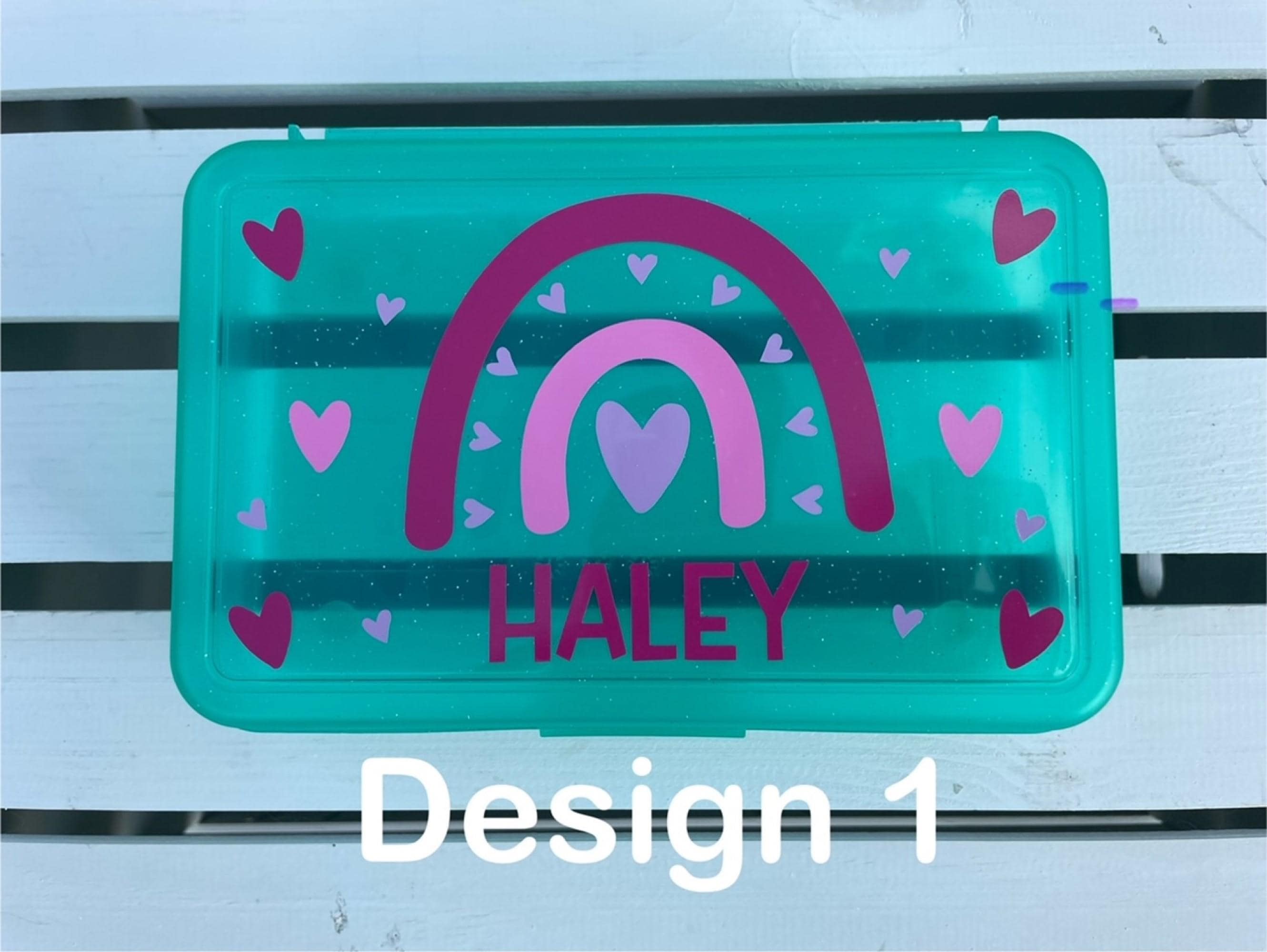 Personalized Pencil Box, Rainbow Design, Custom School Supplies - Etsy